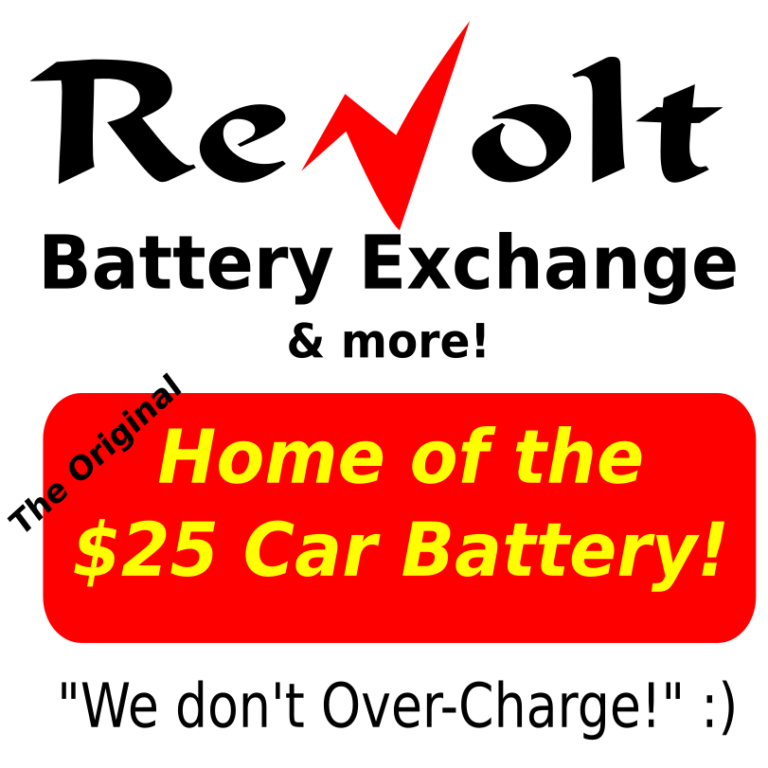 ReVolt Battery Exchange Reno: Recycled Used Car Batteries